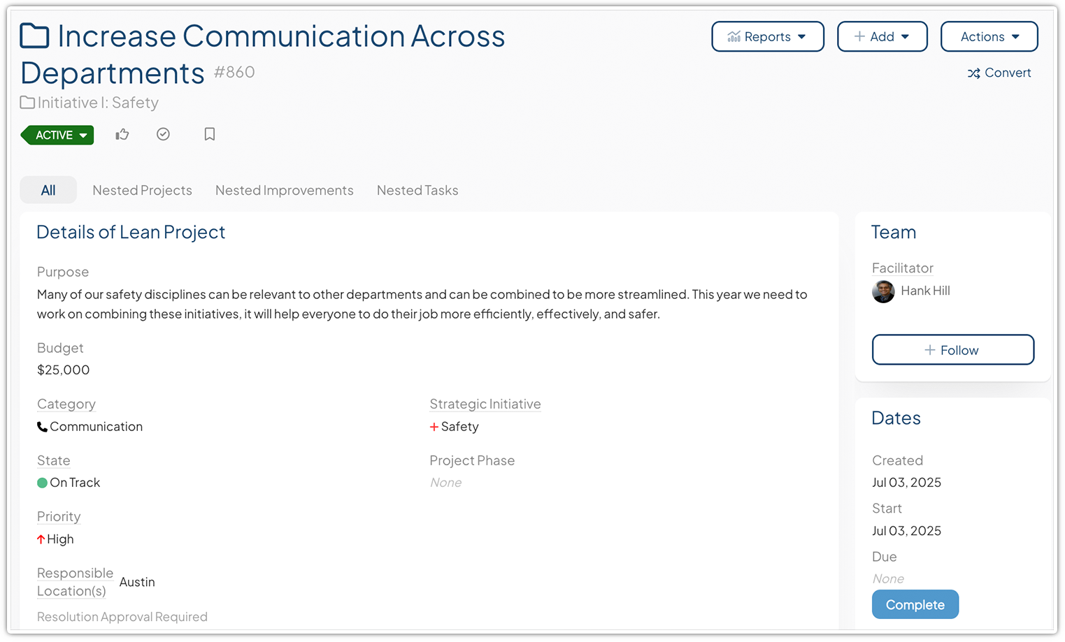 Project & Idea Management Software | KaiNexus